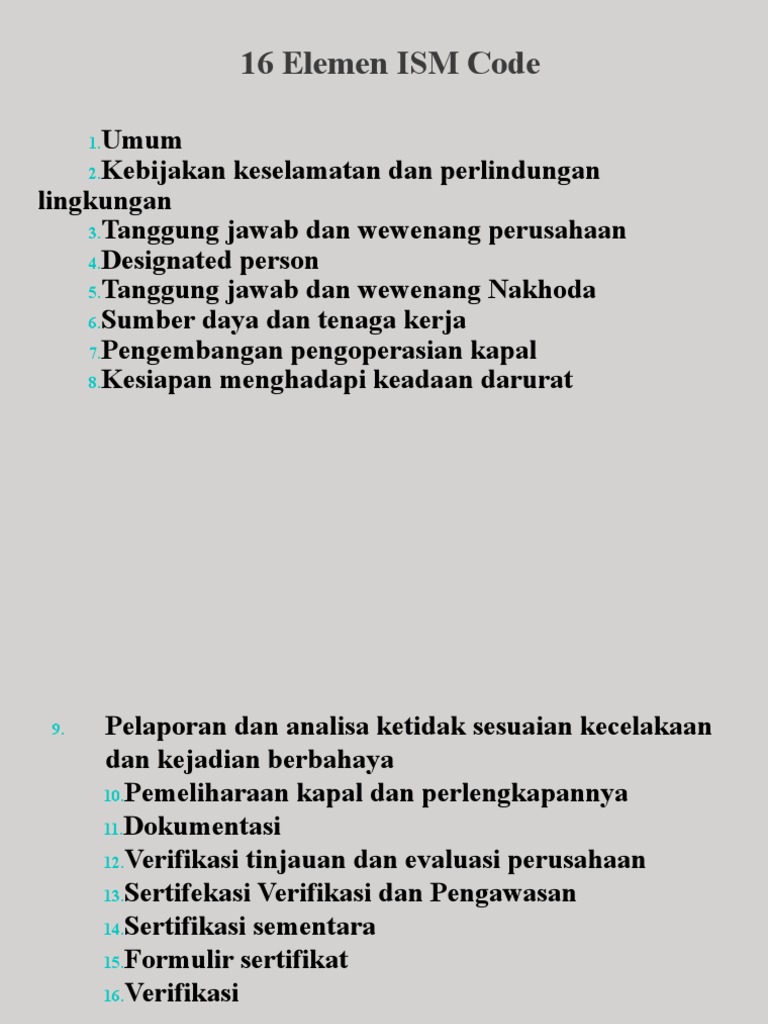 Ism Code Tugas | PDF