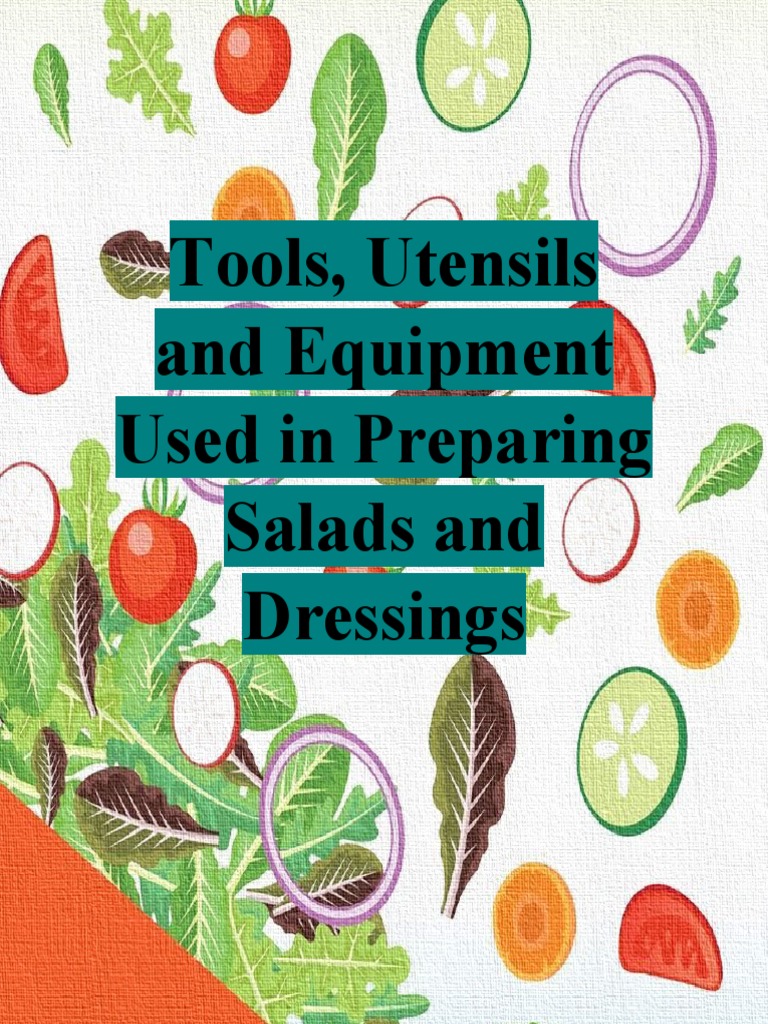 Tools and Equipments Used For Making Salad Dressing | PDF