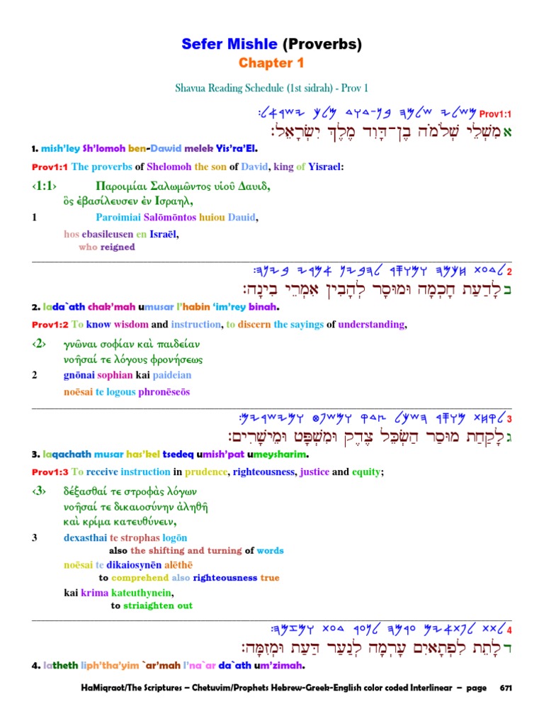 Interlinear_Provérbios | PDF
