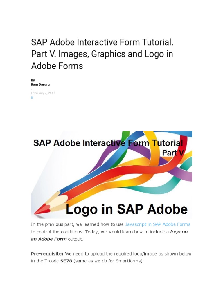 SAP Adobe Interactive Form Tutorial - Parte 5 | PDF | Page Layout ...
