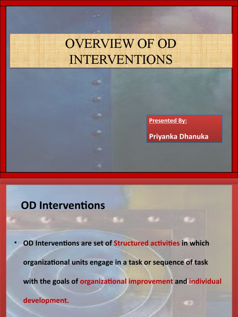 Overview of Od Interventions Overview of Od Interventions: Priyanka ...