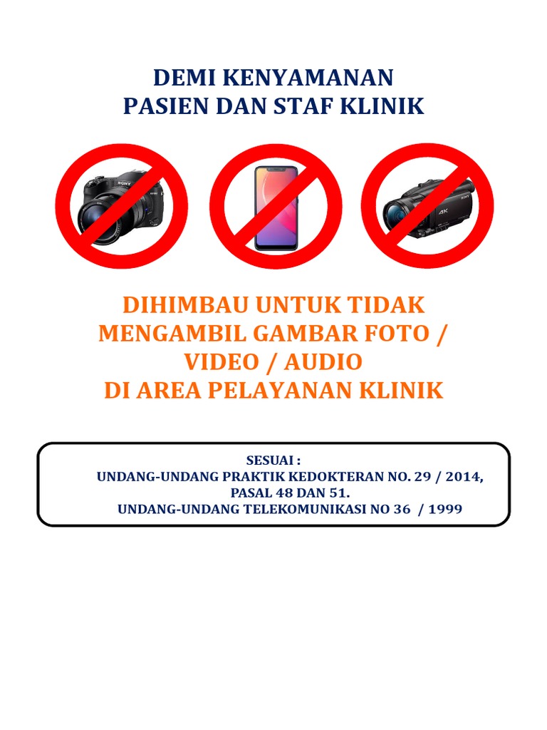 Larangan Memotret di Klinik | PDF
