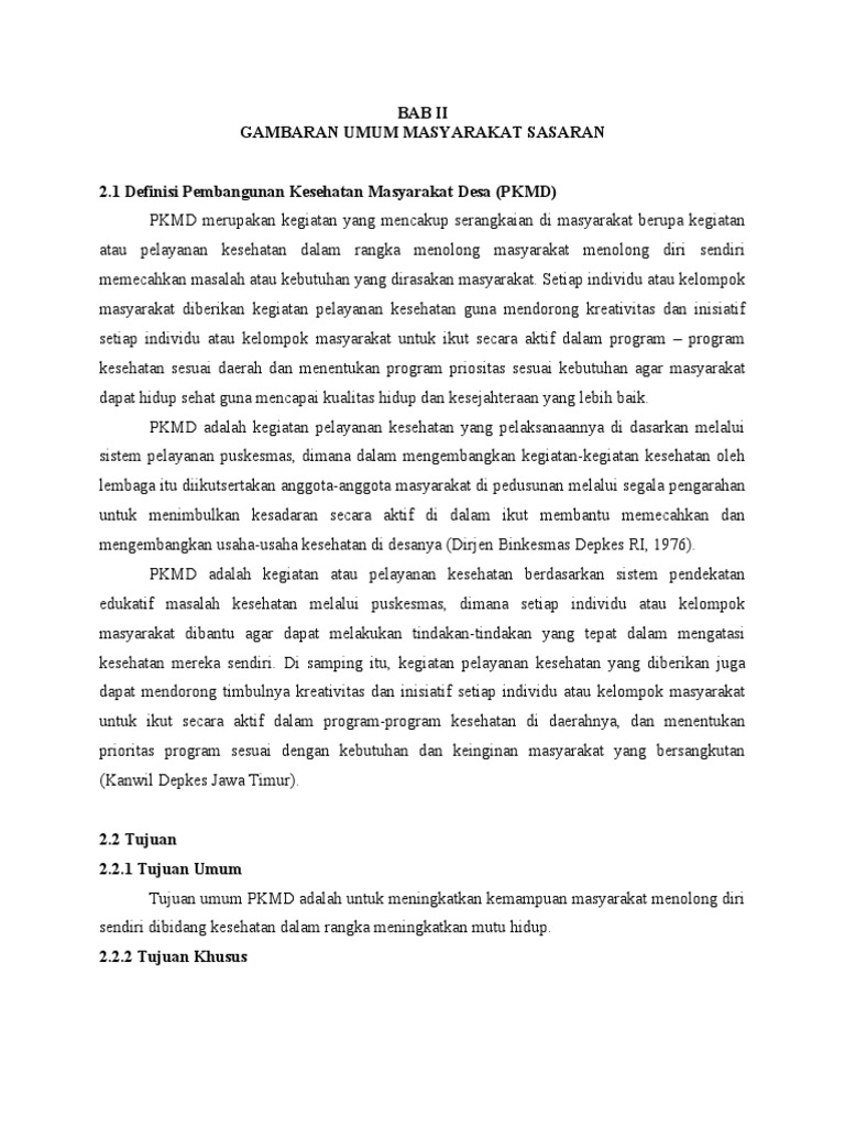 Definisi dan Tujuan PKMD | PDF