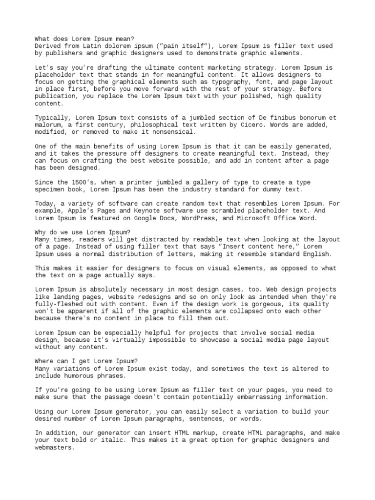 Lorem Ipsum - 100 | PDF | Text | Writing