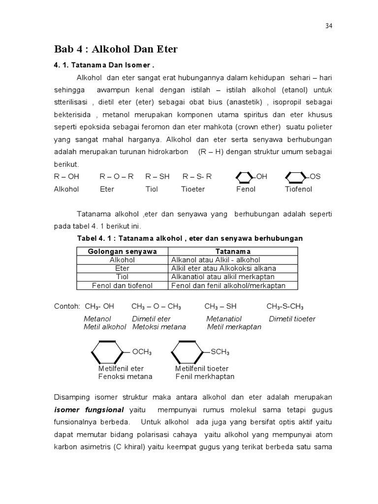 Bab 4. Alkohol Eter | PDF