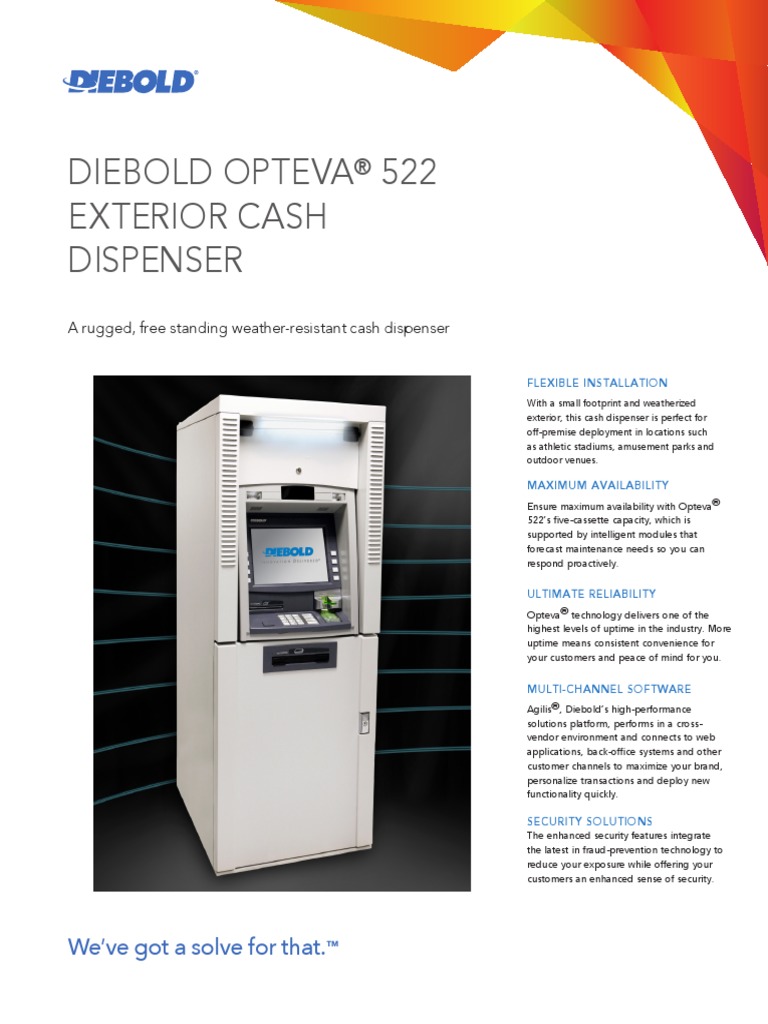 Diebold Opteva® 522 Exterior Cash Dispenser: We've Got A Solve For That ...