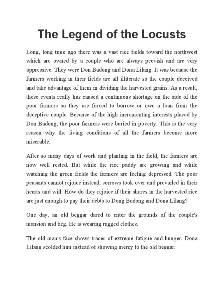 The Legend of The Locusts | PDF