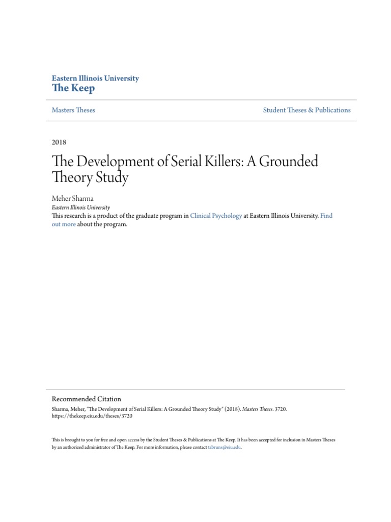The Development of Serial Killers A Grounded Theory Study | PDF ...
