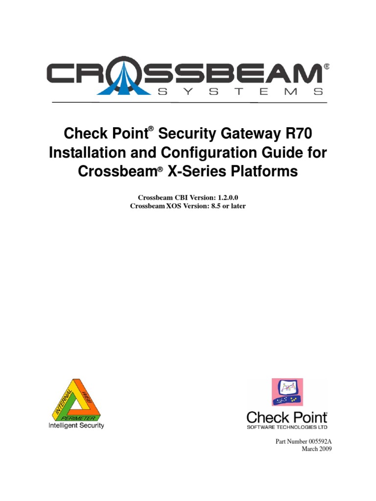 Check Point Security Gateway R70 Installation and Configuration Guide ...