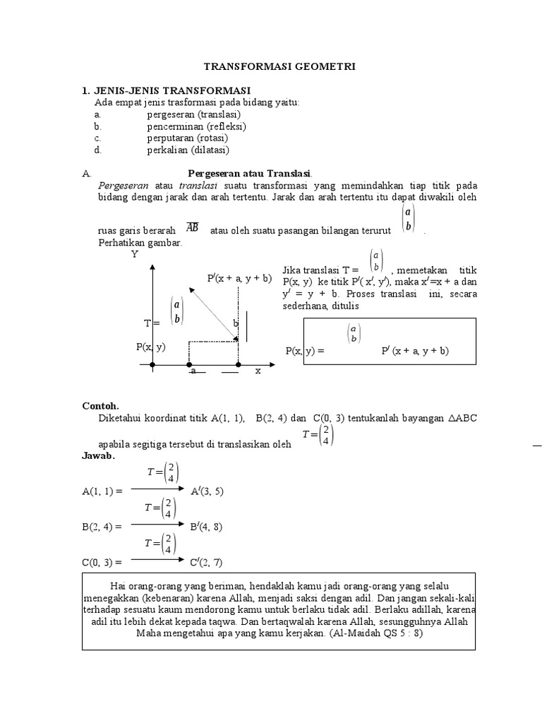 Transformasi Geometri | PDF