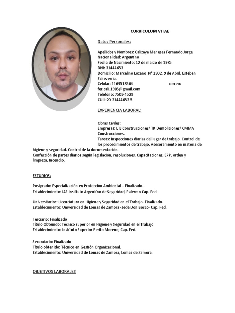 Curriculum Fernando | PDF