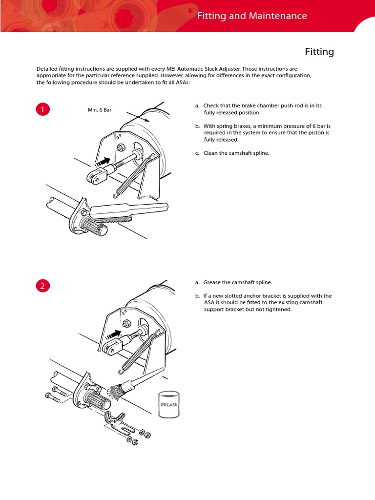 Installing Automatic Slack Adjusters | PDF | Nut (Hardware) | Brake