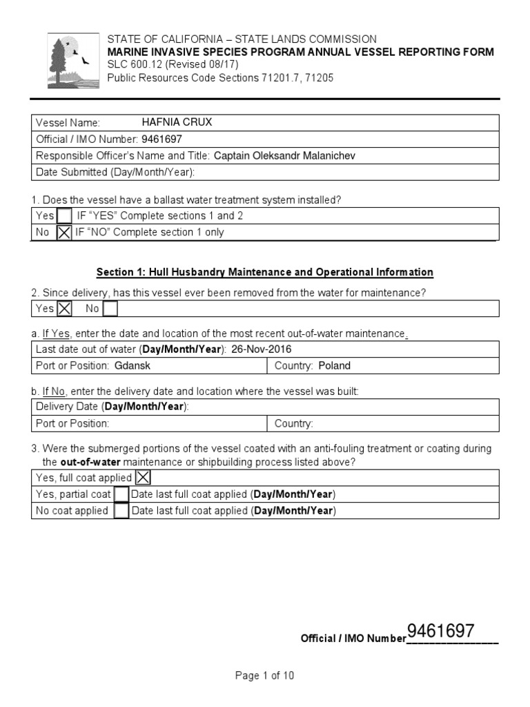 Marine Invasive Species Program | PDF | Marine Propulsion | Sea