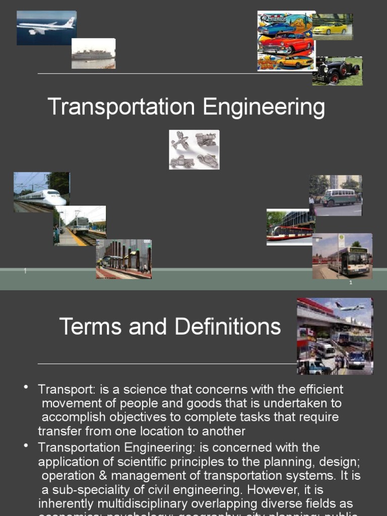 Overview of Transportation Engineering | PDF | Public Transport | Transport