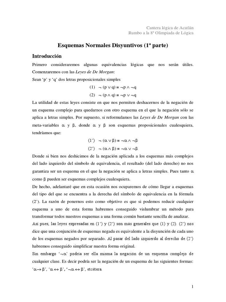 Esquemas Normales Disyuntivos - Jaguey Camarena, Larry Fielding | PDF ...