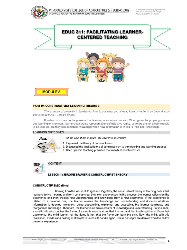 Bruner's Constructivist Theory | PDF | Constructivism (Philosophy Of Education) | Learning