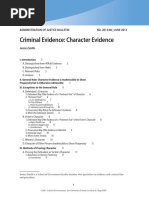 Character Evidence Chart | PDF | Witness Impeachment | Evidence (Law)