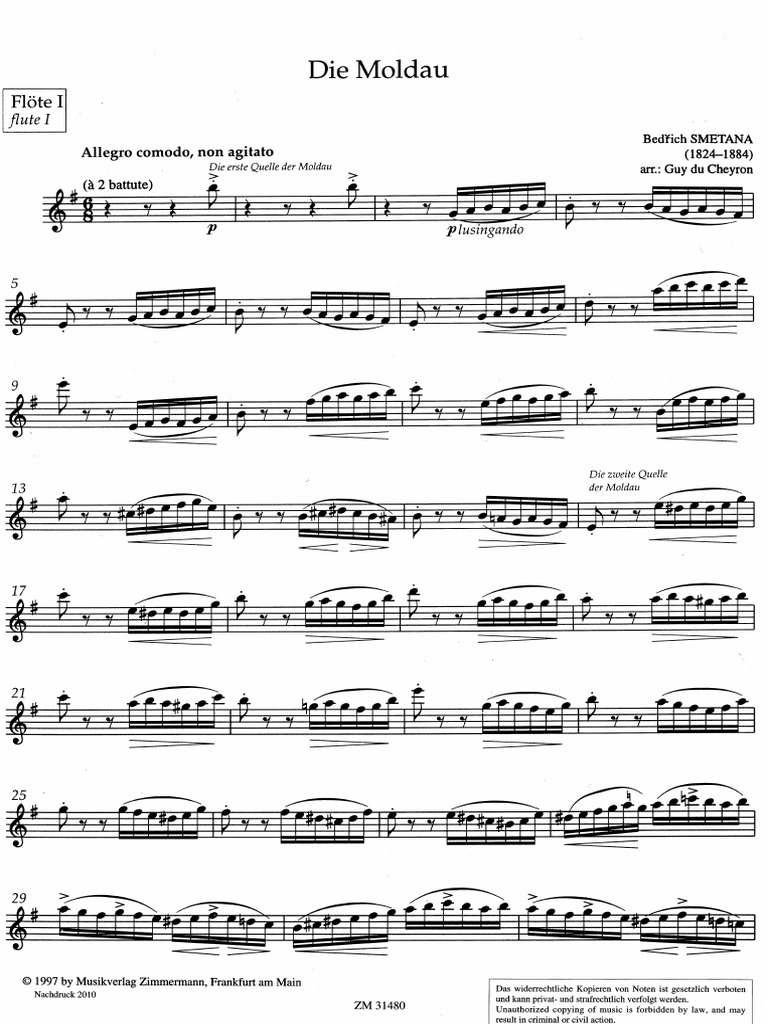 Die Moldau. Flute Quartet | PDF