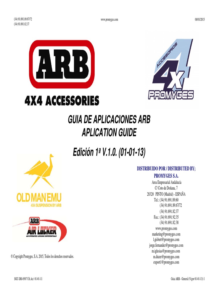GUIA DE APLICACIONES ARB APLICATION GUIDE Edición 1 V.1.0. (01-01-13 ...