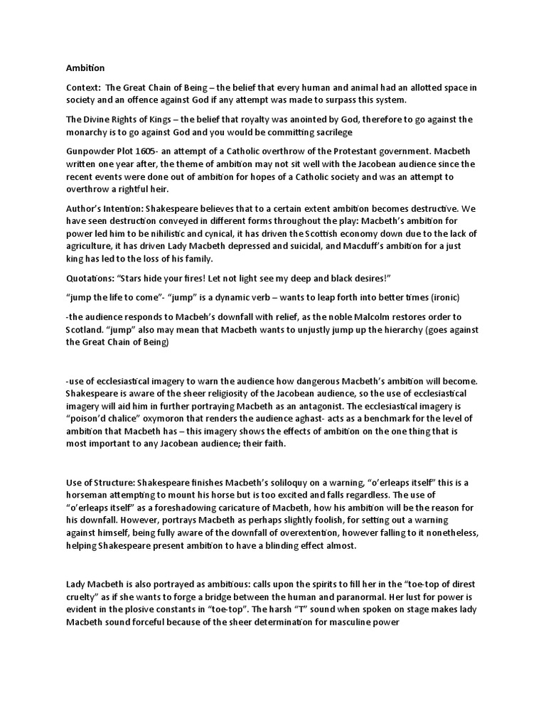 Ambition | PDF | Macbeth | Religion And Belief