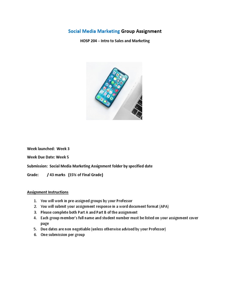 Social Media Assignment - W2021 | PDF | Social Media Marketing | Target ...
