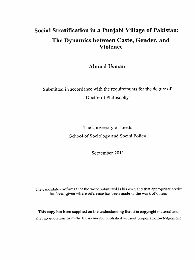Caste and Its Context in Pakistan | PDF | Caste | Social Stratification