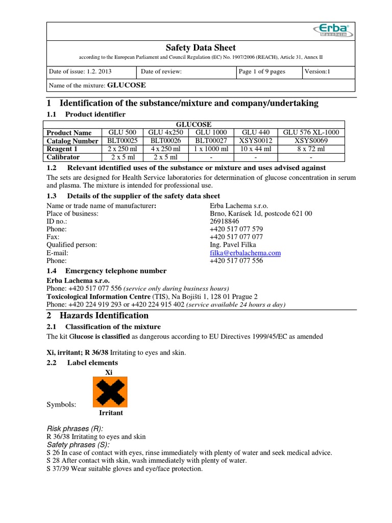 MSDS Glucose | PDF | Toxicity | Personal Protective Equipment
