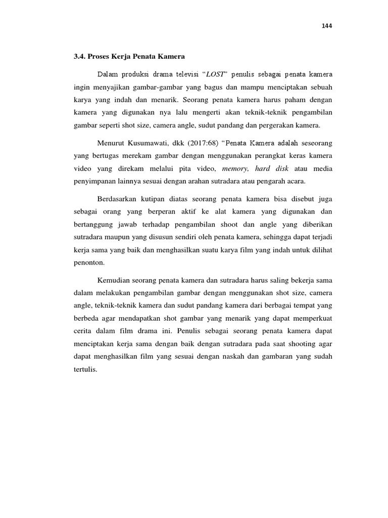 Memperkenalkan Tugas dan Tanggung Jawab Penata Kamera | PDF