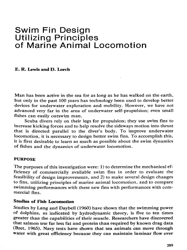 Swim Fin Design | PDF | Scuba Diving | Fin