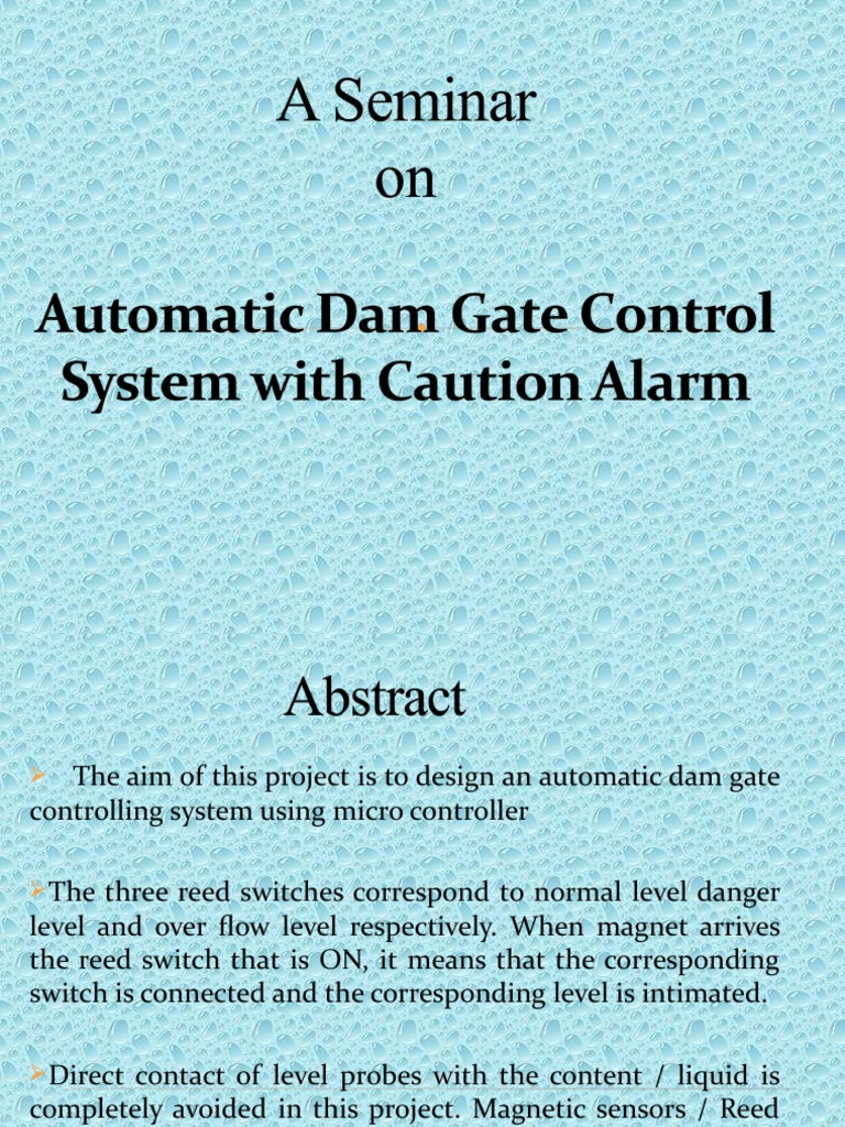 Dam Gate | PDF | Relay | Microcontroller