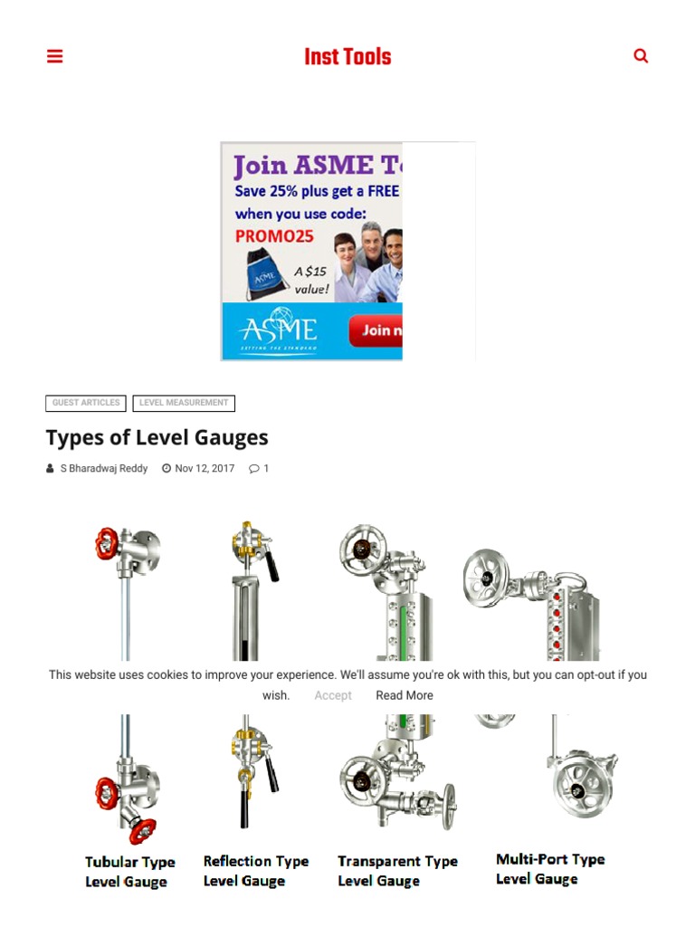 Types of Level Gauges - Instrumentation Tools | PDF | Buoyancy | Liquids