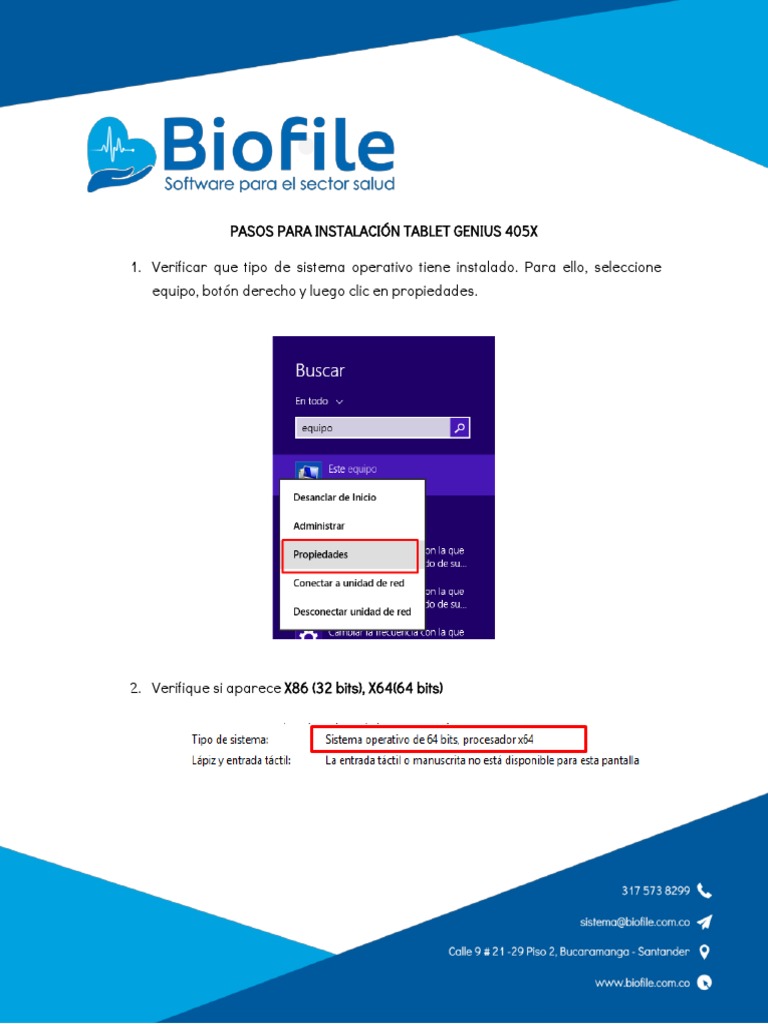 Manual de Instalaci N de Biom Tricos | PDF | Computación de 64 bits ...