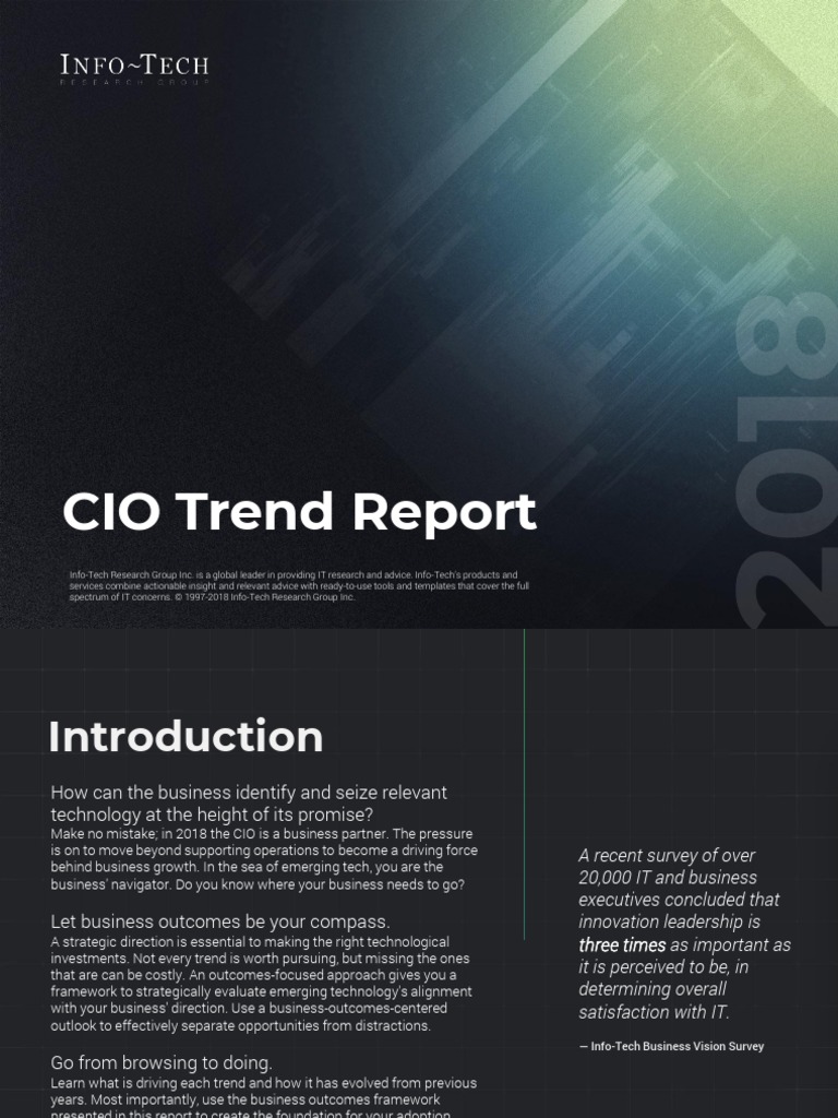 2018 CIO Trend Report | PDF | Artificial Intelligence | Intelligence ...