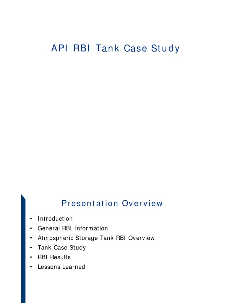 API RBI Tank Case Study 1 | PDF | Porosity | Petroleum