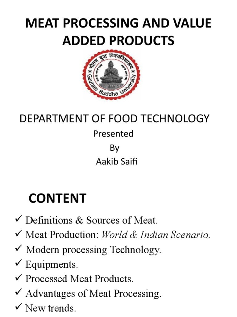 Meat Processing and Value Added Products | PDF | Beef | Meat