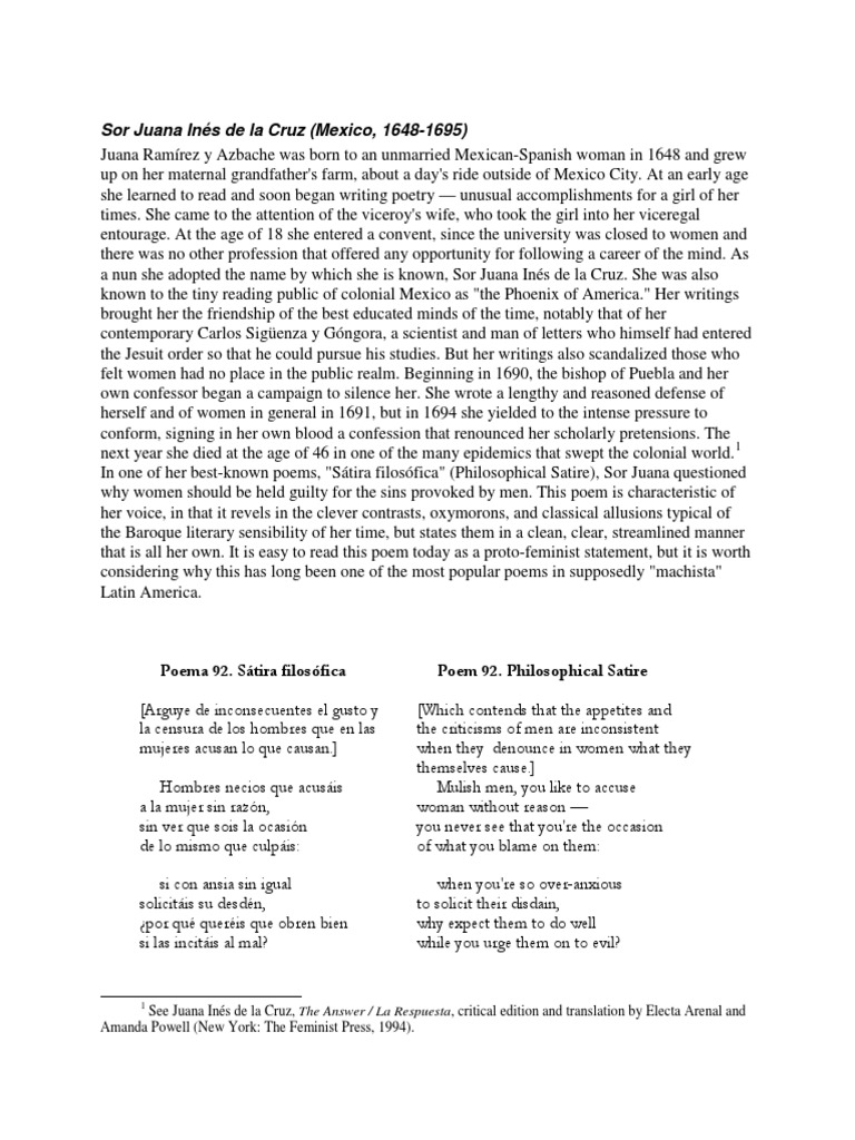 Sor Juana Sample | PDF