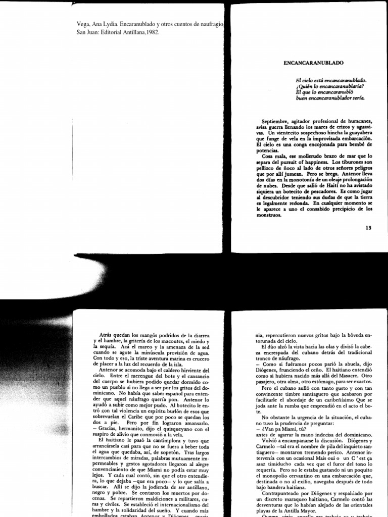 Ana Lydia Vega ENCANCARANUBLADO | PDF