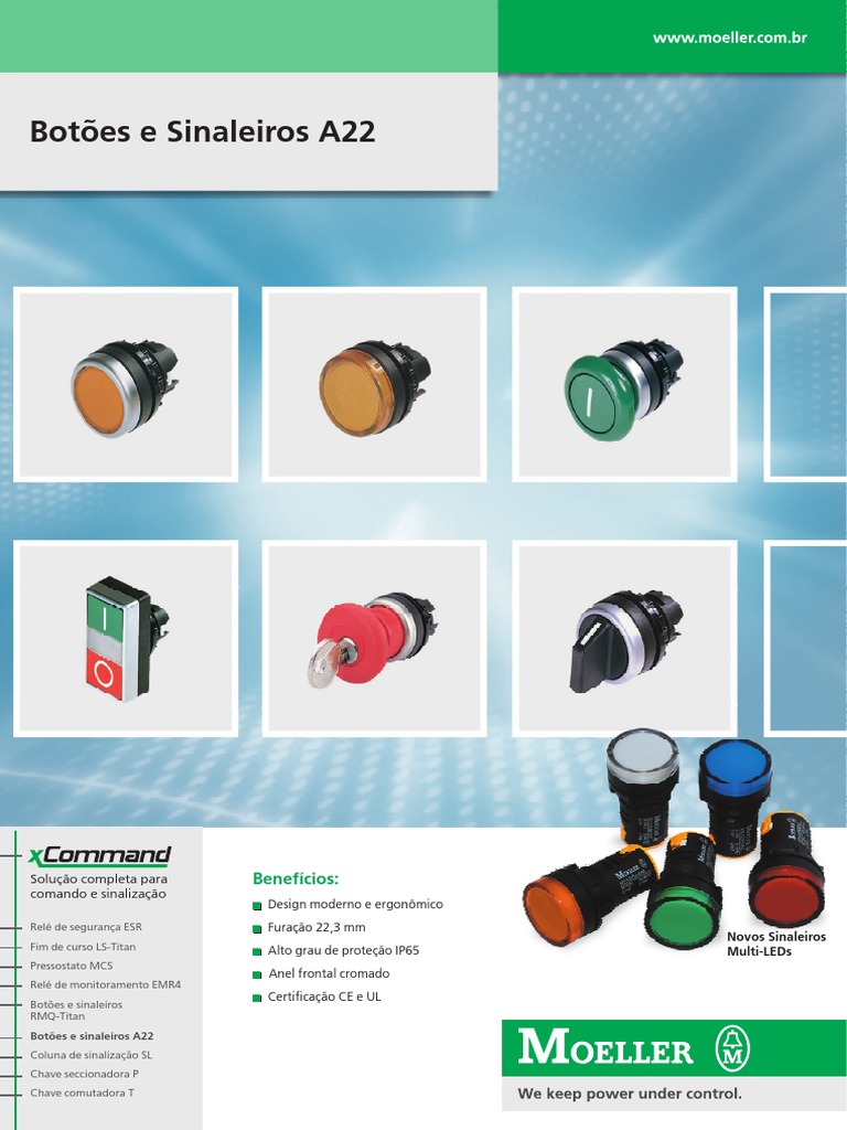 MOELLER botões sinaleiros A22 | PDF