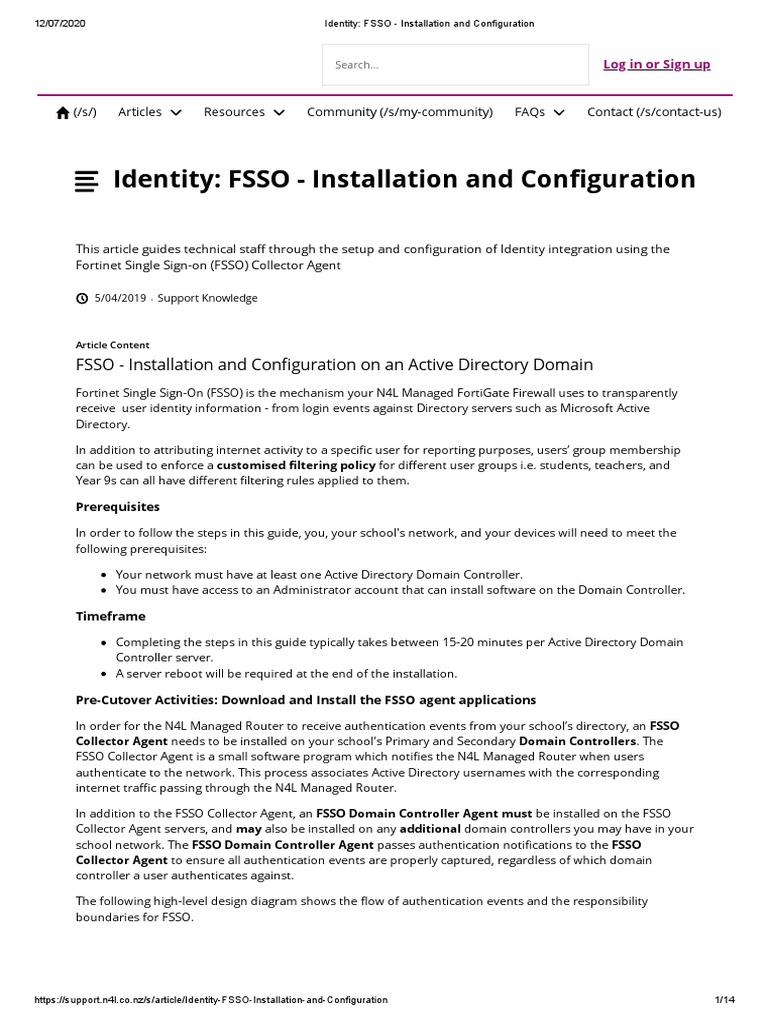 FORTIGATE - Identity - FSSO - Installation and Configuration | PDF ...