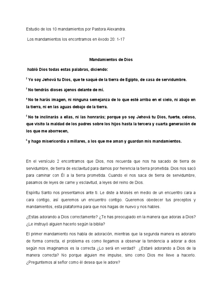 Adoración y Mandamientos Bíblicos | PDF | Shabat | Biblia