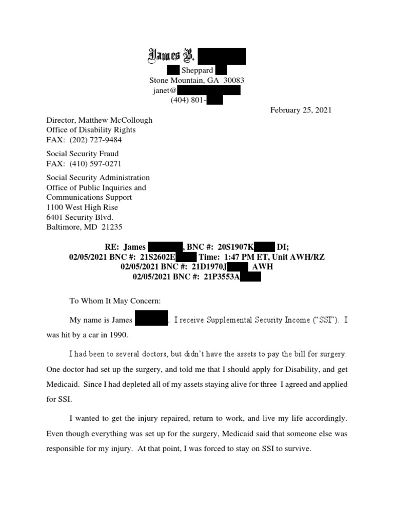 SSI Redetermination Fraud Concerns | PDF | Social Security ...