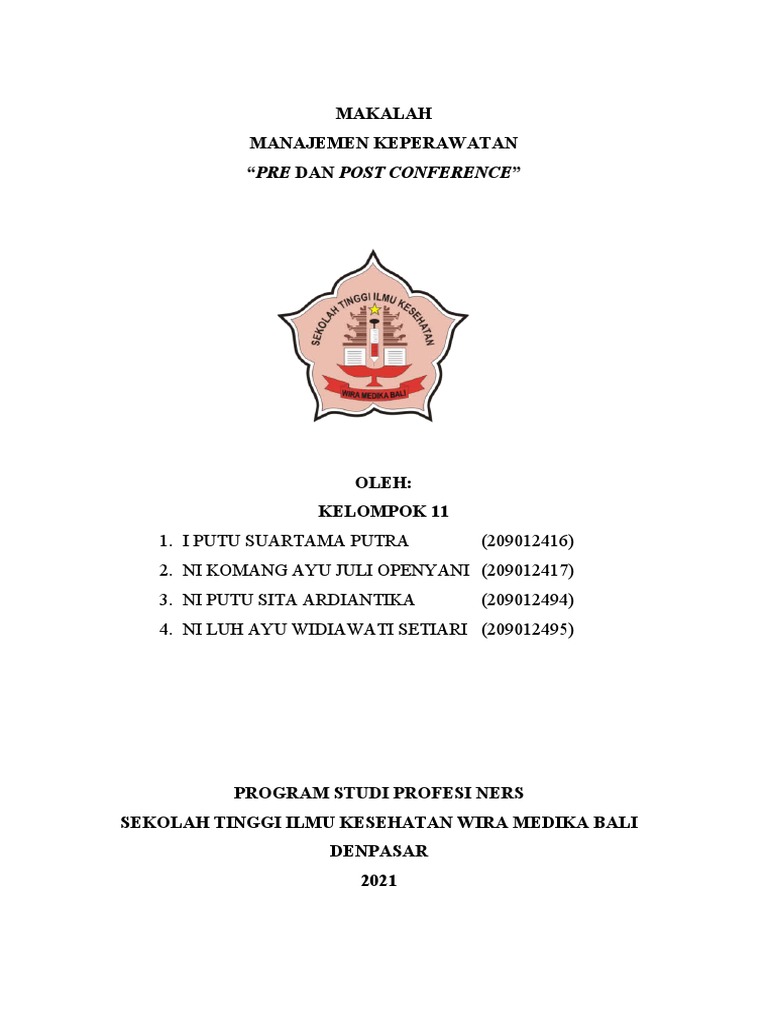 Makalah Pre Post Conference | PDF