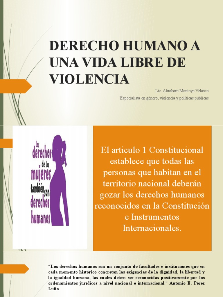 Derecho Humano A Una Vida Libre de Violencia | PDF | Violencia ... Derecho Humano A Una Vida Libre de Violencia | PDF | Violencia ...