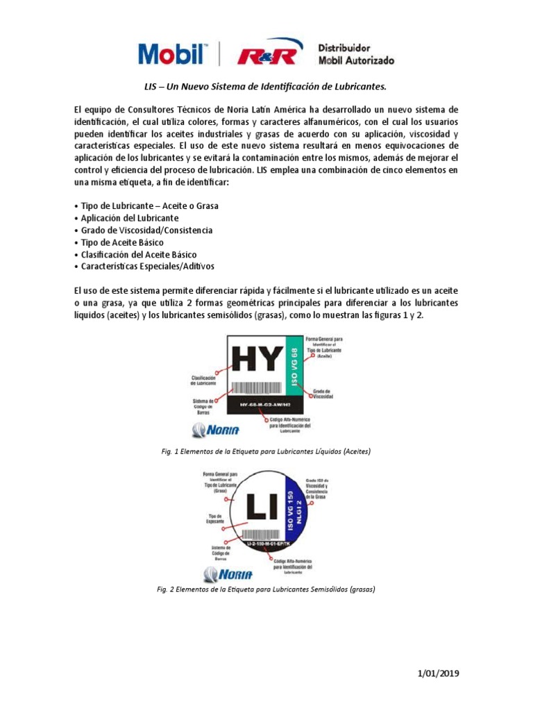 LIS - Un Nuevo Sistema de Identificación de Lubricantes. | PDF ...