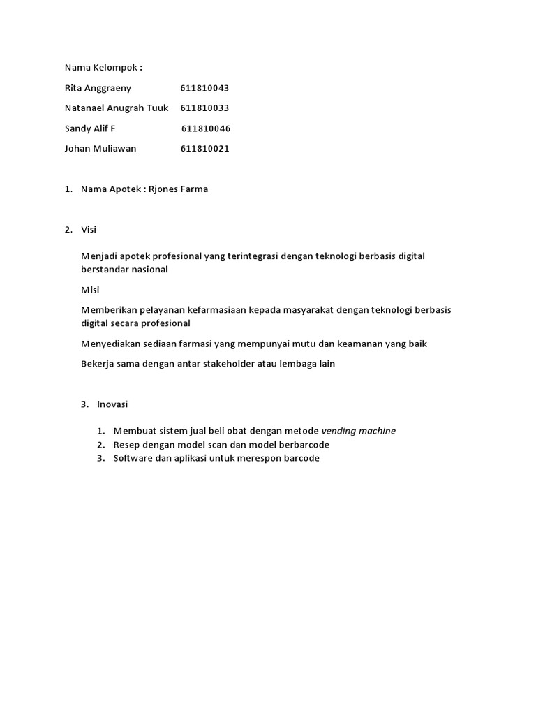 Draft Profil Apotek | PDF | Bisnis