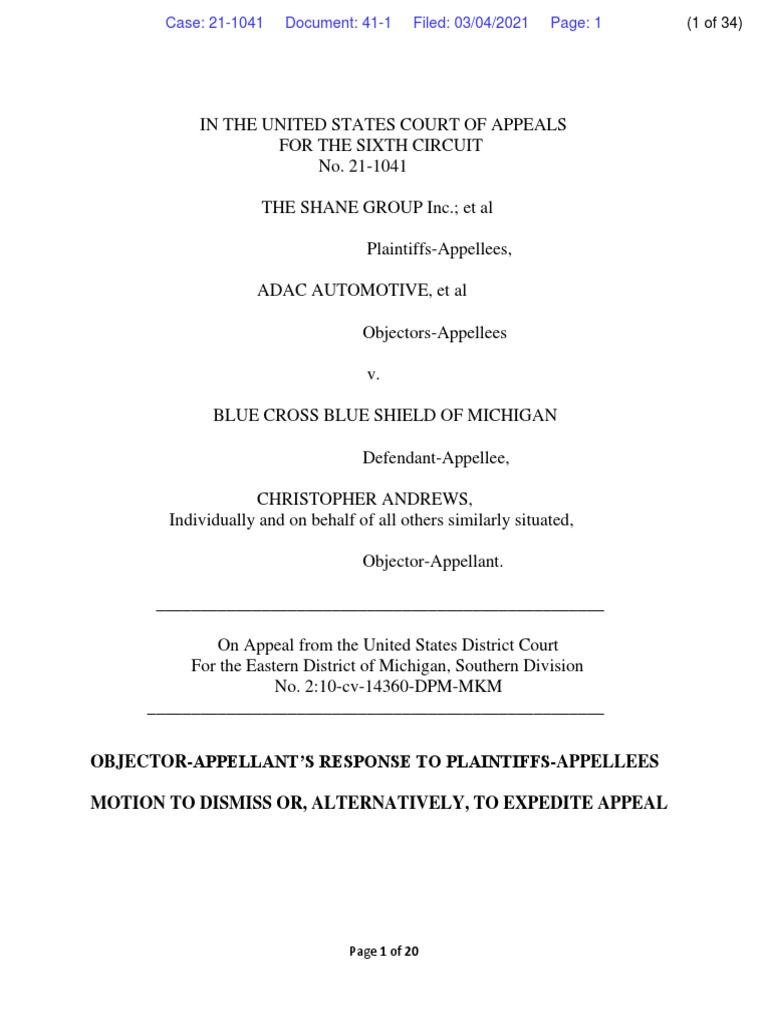 Varnum Response Motion To Dismiss | PDF | Standing (Law) | Appeal
