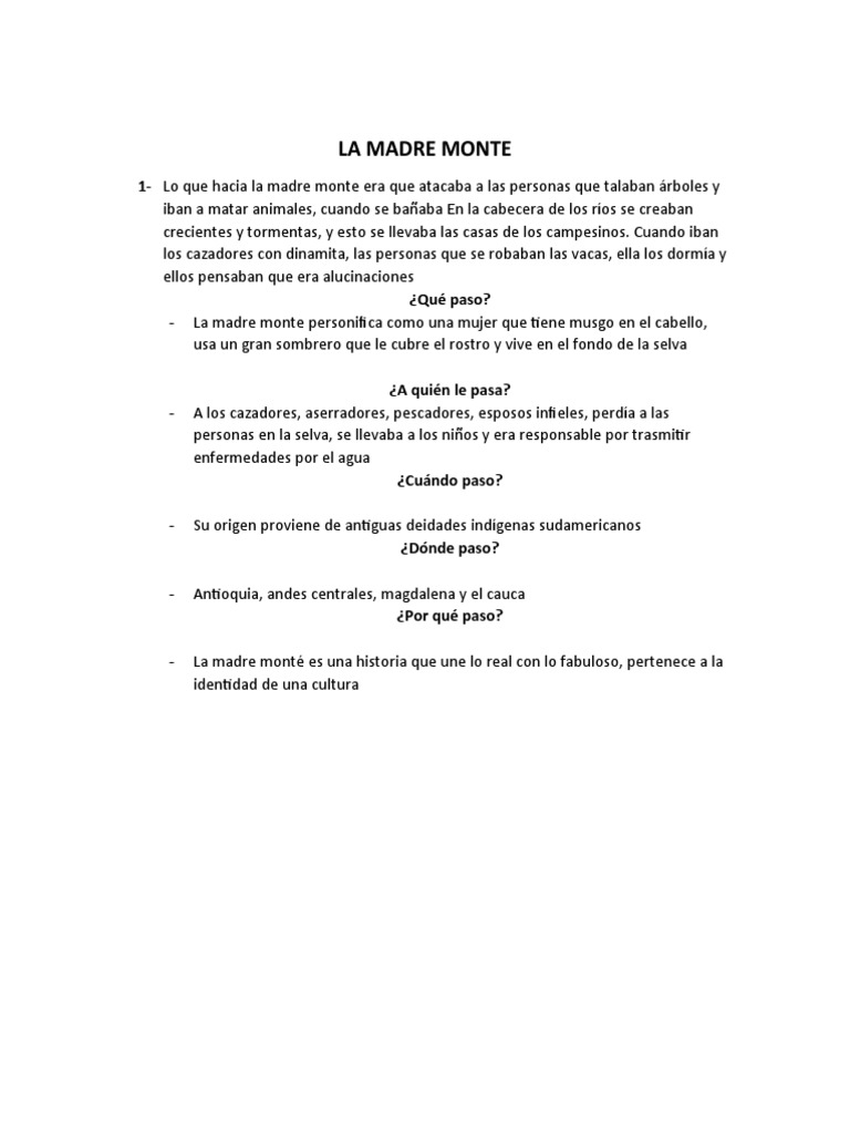 La Madre Monte | PDF