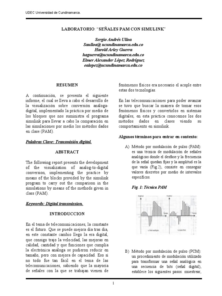 Señales Pam Con Simulink | PDF | Modulación | Tecnología de información ...