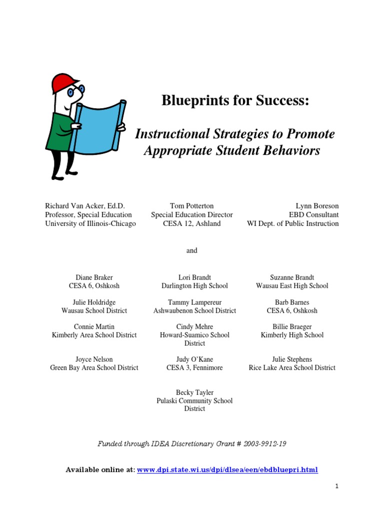 Blueprints For Success | Download Free PDF | Social Skills | Teachers