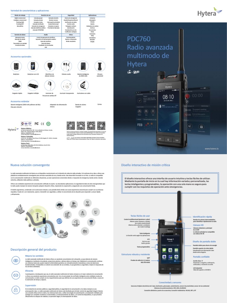 SPN PDC760 Hytera Multi Mode Advanced Radio 20190903 | Descargar gratis PDF | Ciencias de la ...